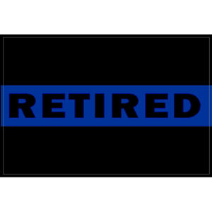 Thin Blue Line Retired - Decal at Sticker Shoppe