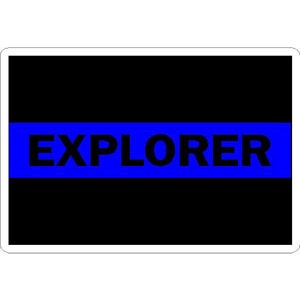 Thin Blue Line Explorer - Vinyl Sticker at Sticker Shoppe