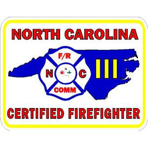 North Carolina Certified Firefighter III - Sticker at Sticker Shoppe