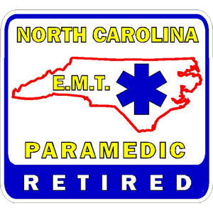 North Carolina Retired Paramedic - Sticker at Sticker Shoppe