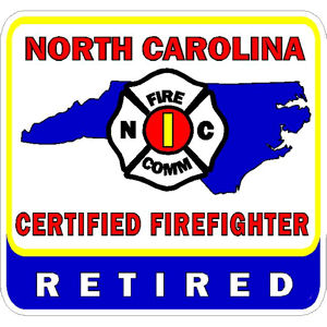 North Carolina Retired Firefighter - Sticker at Sticker Shoppe