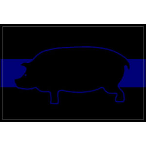 Thin Blue Line Pig - Sticker at Sticker Shoppe