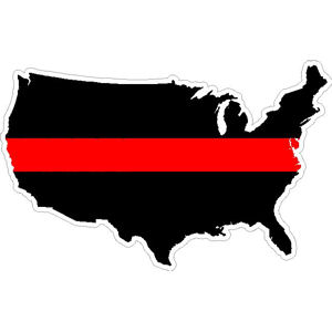 Thin Red Line United States of America - Sticker at Sticker Shoppe