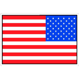 Reverse United States of America Flag - Sticker at Sticker Shoppe