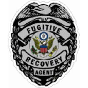 Fugitive Recovery Agent Grey Badge - Sticker at Sticker Shoppe