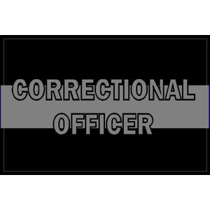 Thin Silver Line Detention Officer - Sticker at Sticker Shoppe