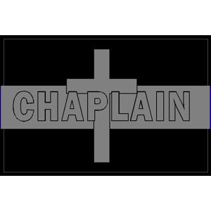 Thin Silver Line Chaplain - Sticker at Sticker Shoppe
