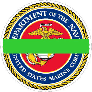 Thin Green Line Marine Logo - Sticker at Sticker Shoppe