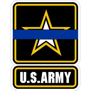 Thin Blue Line United States Army Logo - Sticker at Sticker Shoppe