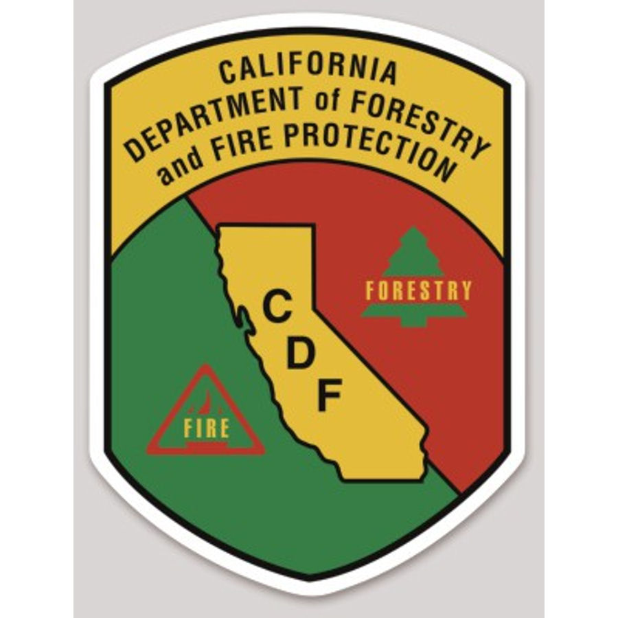 California Department of Forestry & Fire Protection CDF - Sticker at ...