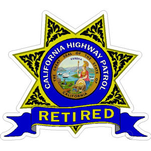 California Highway Patrol 7 Star Retired - Sticker at Sticker Shoppe