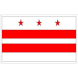 Washington DC - Vinyl Flag Sticker at Sticker Shoppe