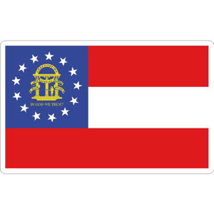 State Of Georgia - Vinyl Flag Sticker at Sticker Shoppe