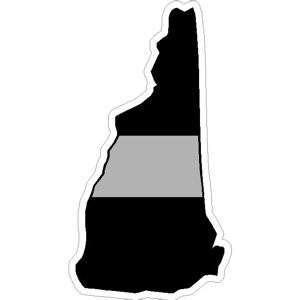 State Of New Hampshire Thin Silver Line Vinyl Sticker at Sticker Shoppe