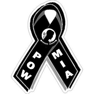 POW/MIA Ribbon - Sticker at Sticker Shoppe