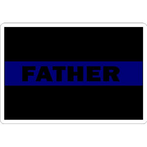 Father Thin Blue Line - Sticker at Sticker Shoppe
