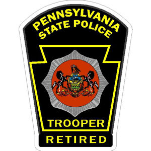 Pennsylvania State Police Trooper Retired - Sticker at Sticker Shoppe