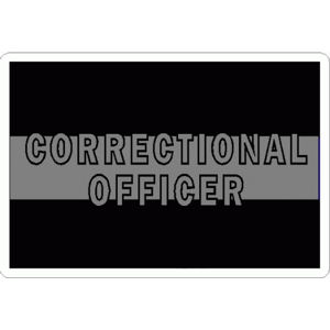 Thin Silver Line Correctional Officer - Sticker at Sticker Shoppe