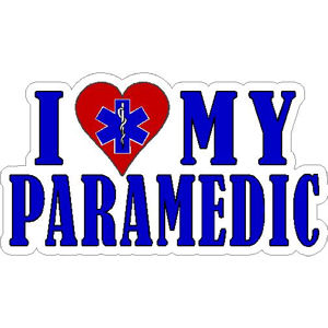 I Love My Paramedic Vinyl Sticker at Sticker Shoppe