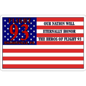 Flight 93 Shanksville PA Flag - Sticker at Sticker Shoppe