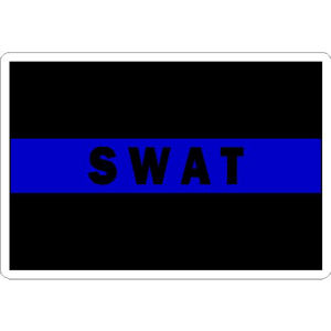 Thin Blue Line SWAT Vinyl Sticker at Sticker Shoppe