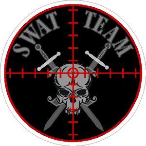 Police / Sheriff SWAT TEAM - Black Sticker at Sticker Shoppe