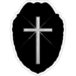 Police Badge with Cross - Sticker at Sticker Shoppe