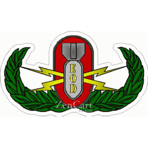 Explosive Ordnance Disposal E.O.D. - Sticker at Sticker Shoppe