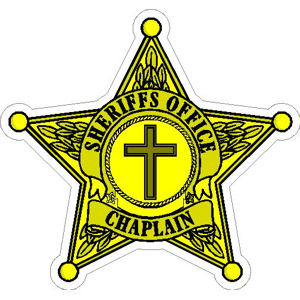 Sheriffs Office Chaplain 5 Point Badge - Sticker at Sticker Shoppe