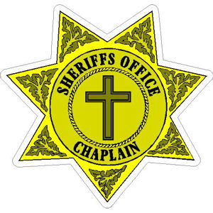 Sheriffs Office Chaplain 7 Point Badge - Sticker at Sticker Shoppe