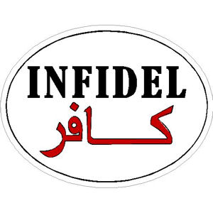 Infidel - Oval Sticker at Sticker Shoppe