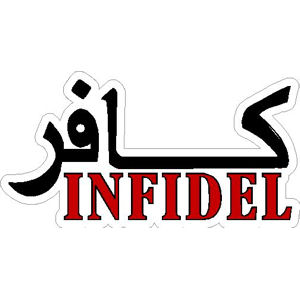 Infidel - Red Sticker at Sticker Shoppe