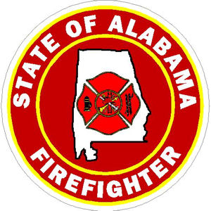 State Of Alabama Firefighter - Sticker at Sticker Shoppe