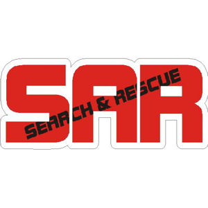 Search & Rescue Black Text - Sticker at Sticker Shoppe