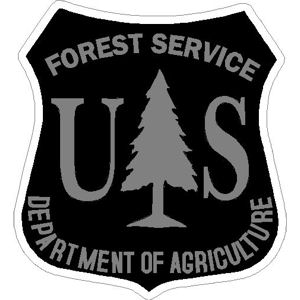 U.S. Forest Service - Black Sticker at Sticker Shoppe