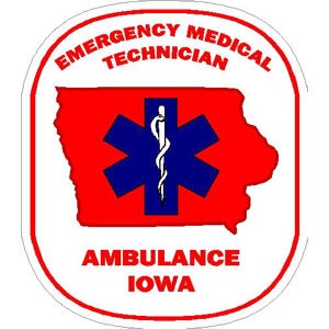 Iowa Emergency Medical Technician - Vinyl Sticker at Sticker Shoppe