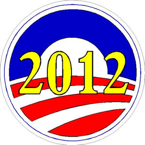 Obama 2012 Presidential Election Democratic Vinyl Sticker at Sticker Shoppe
