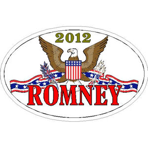 Romney 2012 - Oval Sticker at Sticker Shoppe