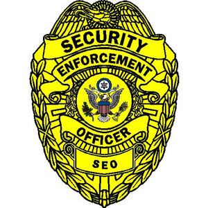 Security Enforcement Officer Yellow Badge - Sticker at Sticker Shoppe
