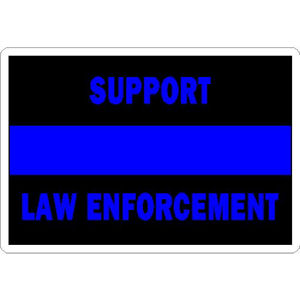 Thin Blue Line Support Law Enforcement - Sticker at Sticker Shoppe