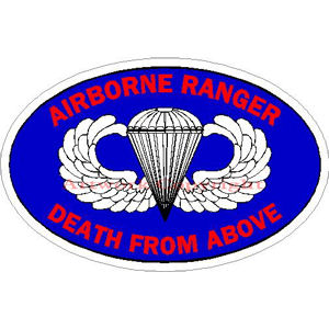 Airborne Ranger Death From Above Vinyl Sticker at Sticker Shoppe
