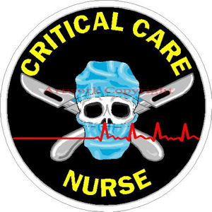Critical Care Nurse Vinyl Sticker at Sticker Shoppe