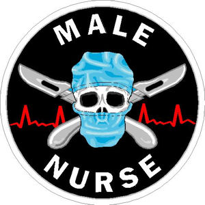 Male Nurse - Sticker at Sticker Shoppe