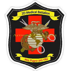 US Marine Corps 2nd Medical Battalion - Sticker at Sticker Shoppe