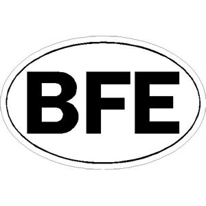 BFE Bum F%@k Egypt - White Oval Sticker at Sticker Shoppe