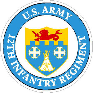US Army 12th Infantry Regiment - Sticker at Sticker Shoppe