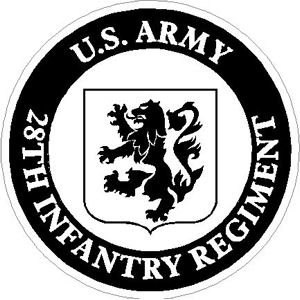 US Army 28th Infantry Regiment - Sticker at Sticker Shoppe
