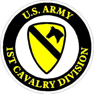 US Army 1st Cavalry Division Vinyl Sticker at Sticker Shoppe