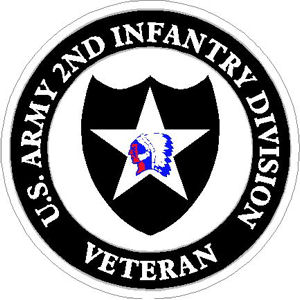 US Army 2nd Infantry Division Veteran - Sticker at Sticker Shoppe