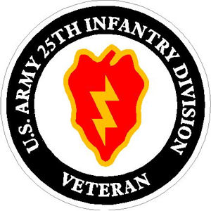 US Army 25th Infantry Division Veteran - Sticker at Sticker Shoppe